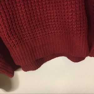 Sweaters | Wine Color Chunky Knit Bell Sleeve Sweater Nwt | Poshmark